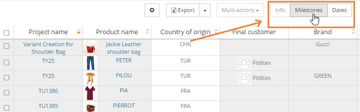 Spreadsheet view – Winddle Support